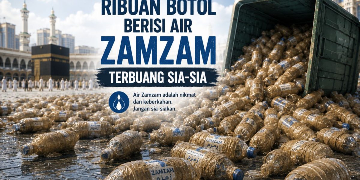 Ribuan Botol Berisi Air Zamzam Terbuang Sia-sia